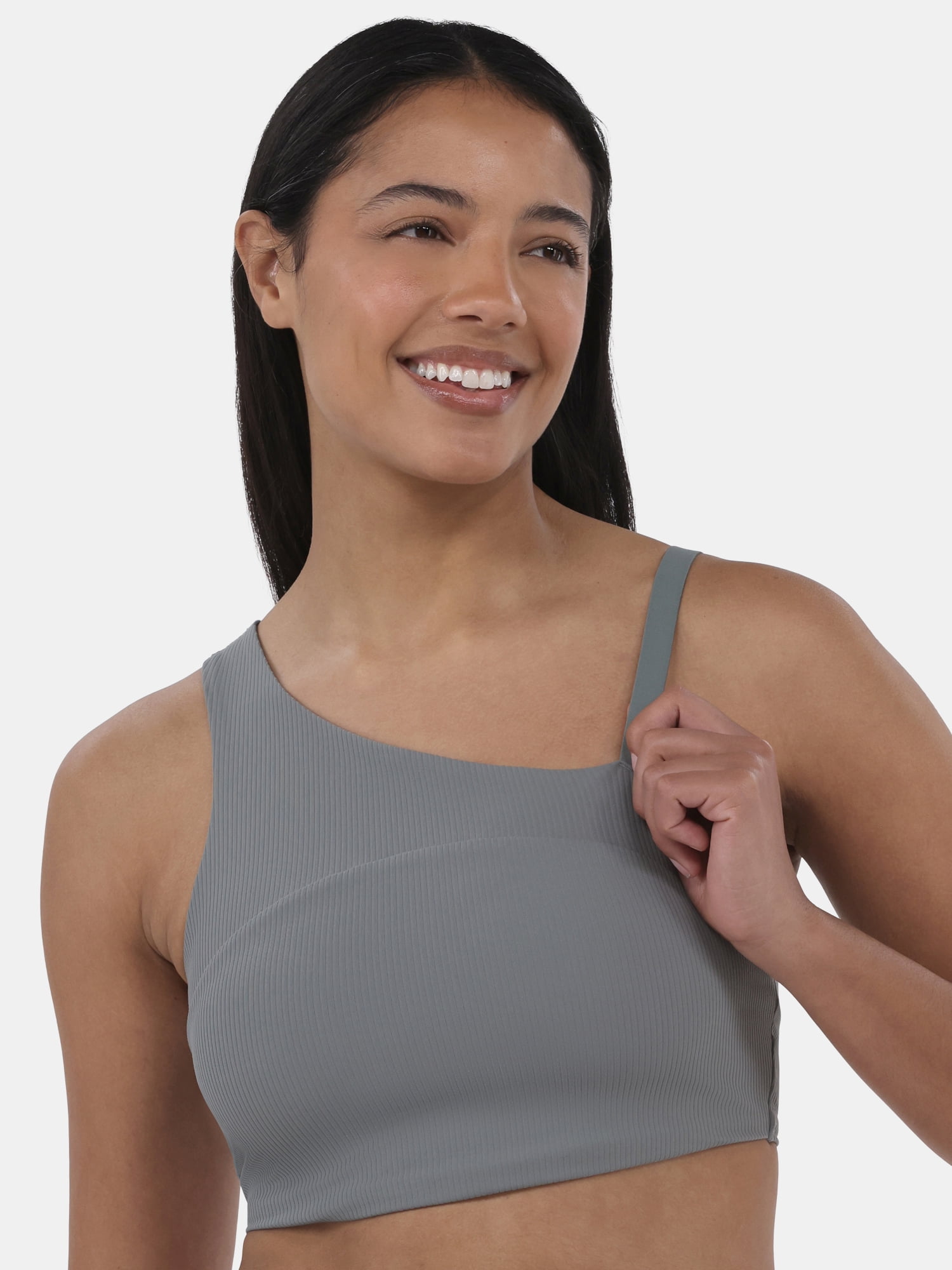 Avia Women's Crossover Ribbed Sports Bra, Sizes XS-XXXL - Walmart.com