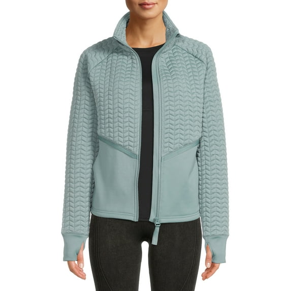 Avia women's Quilted Mixed Media Jacket - Stylish Activewear - Walmart.com