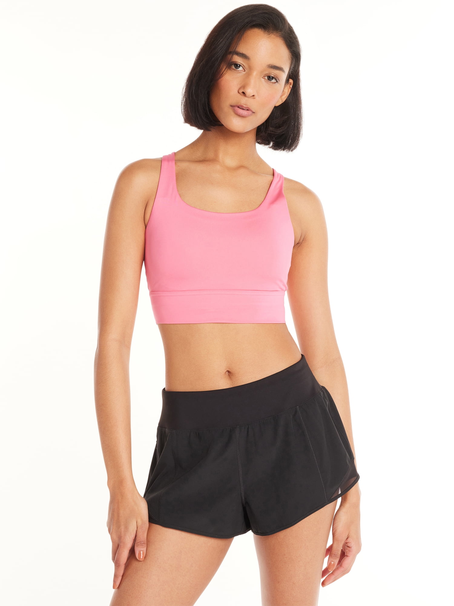 Avia Strappy Sports Bra - Moisture-Wicking, Molded Cup - Walmart.com