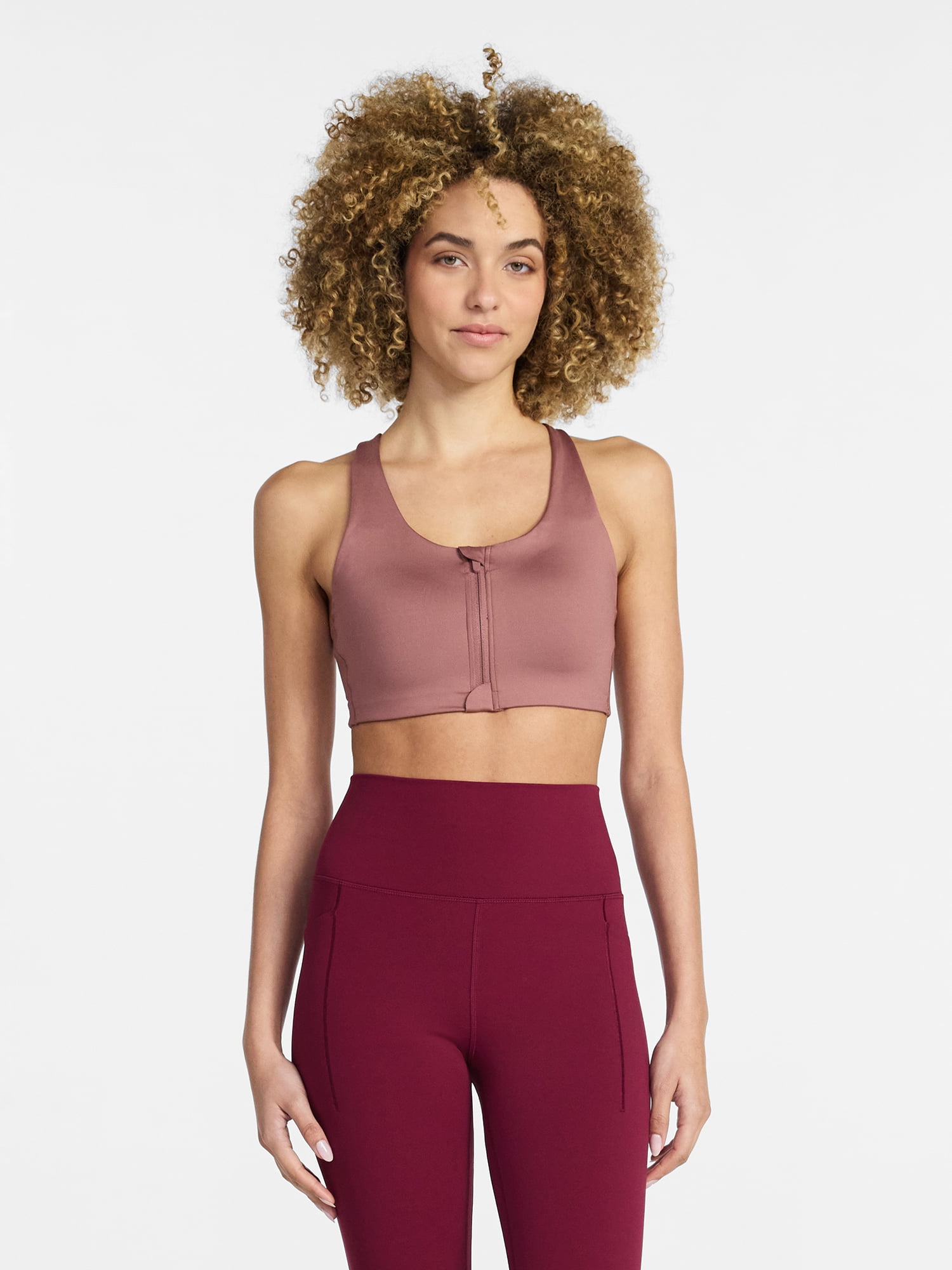 Avia Women's High Support Zip Front Sports Bra, Sizes XS-XXXL - Walmart.com