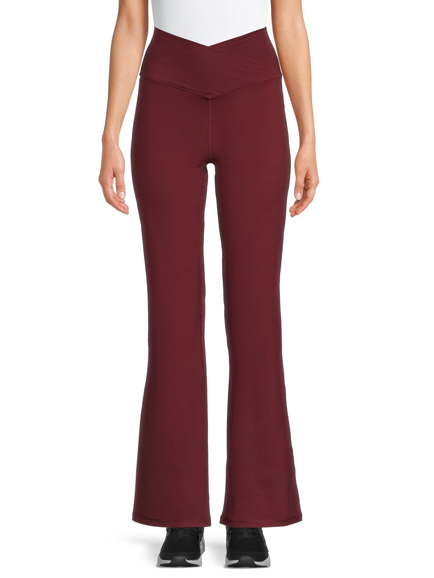 Avia Women's High Rise Crisscross Flare Leg Pants - Walmart.com
