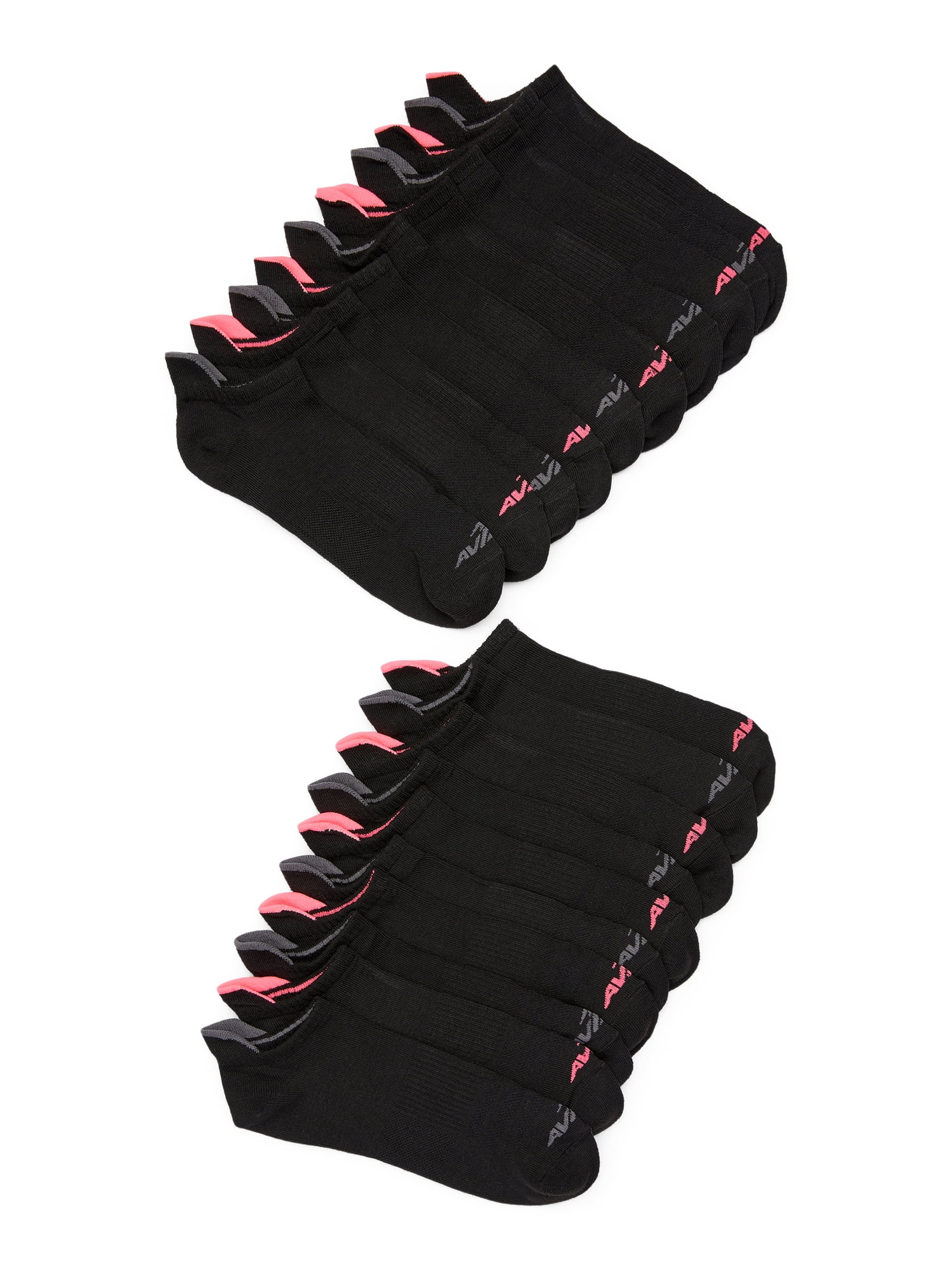 Avia Women's Performance Light Weight Low Cut Socks with Back Tab, Pack ...