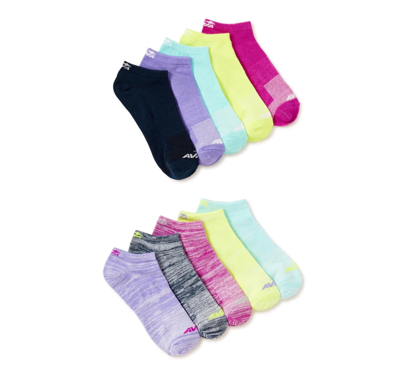 Avia Lightweight No Show Socks - Moisture Wicking & Cushioned - Walmart.com