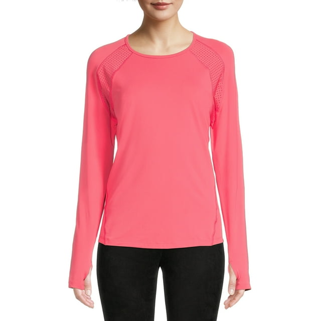 Avia Women's Long Sleeve Performance Tee - Walmart.com