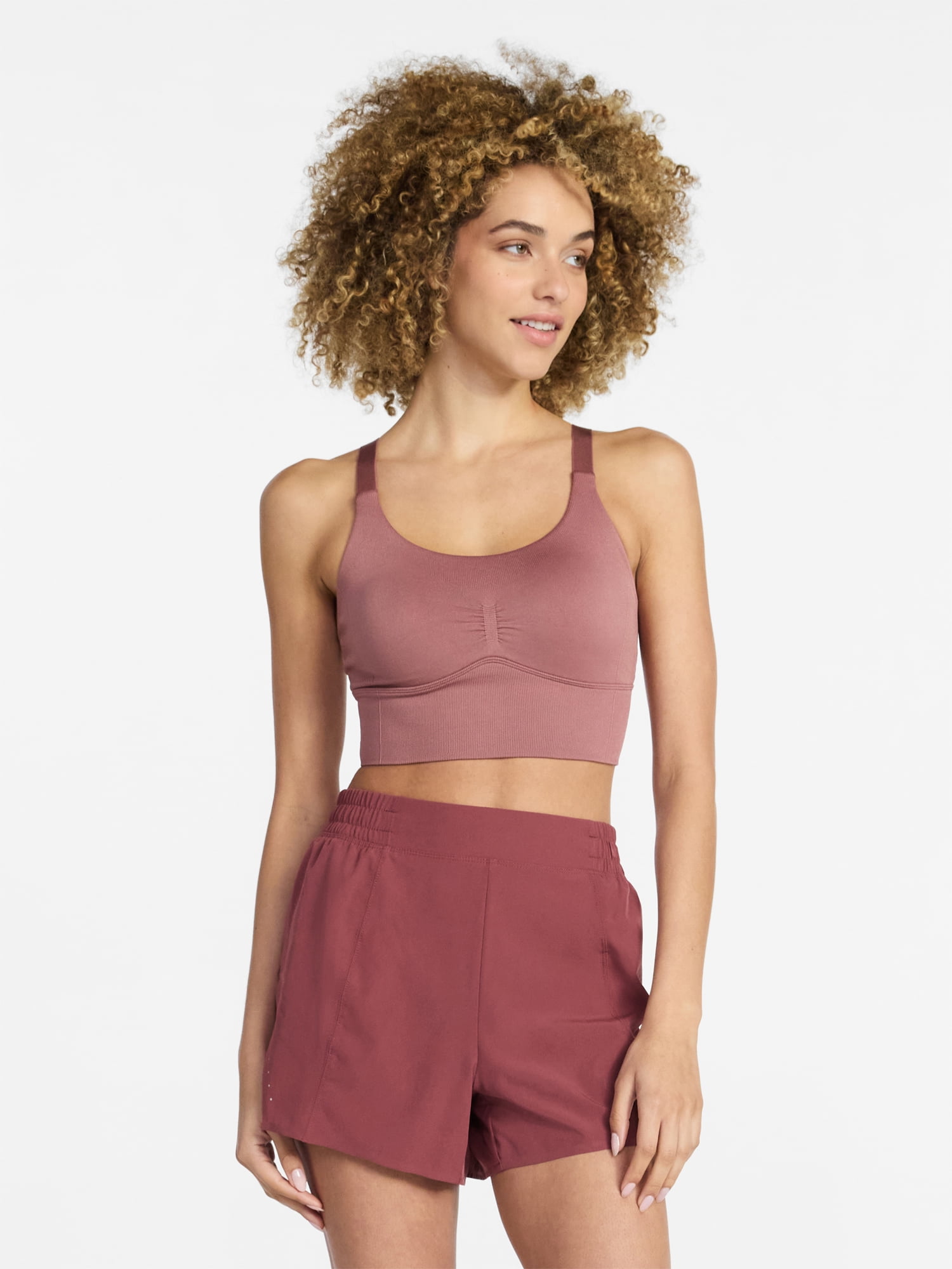 Avia Women's Low Support Longline Scoop Neck Sports Bra, Sizes S-XXXL ...