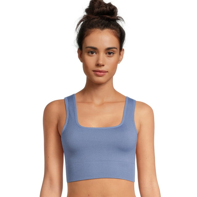 Avia women's Low Support Seamless Scoop Neck Sports Bra - Removable ...