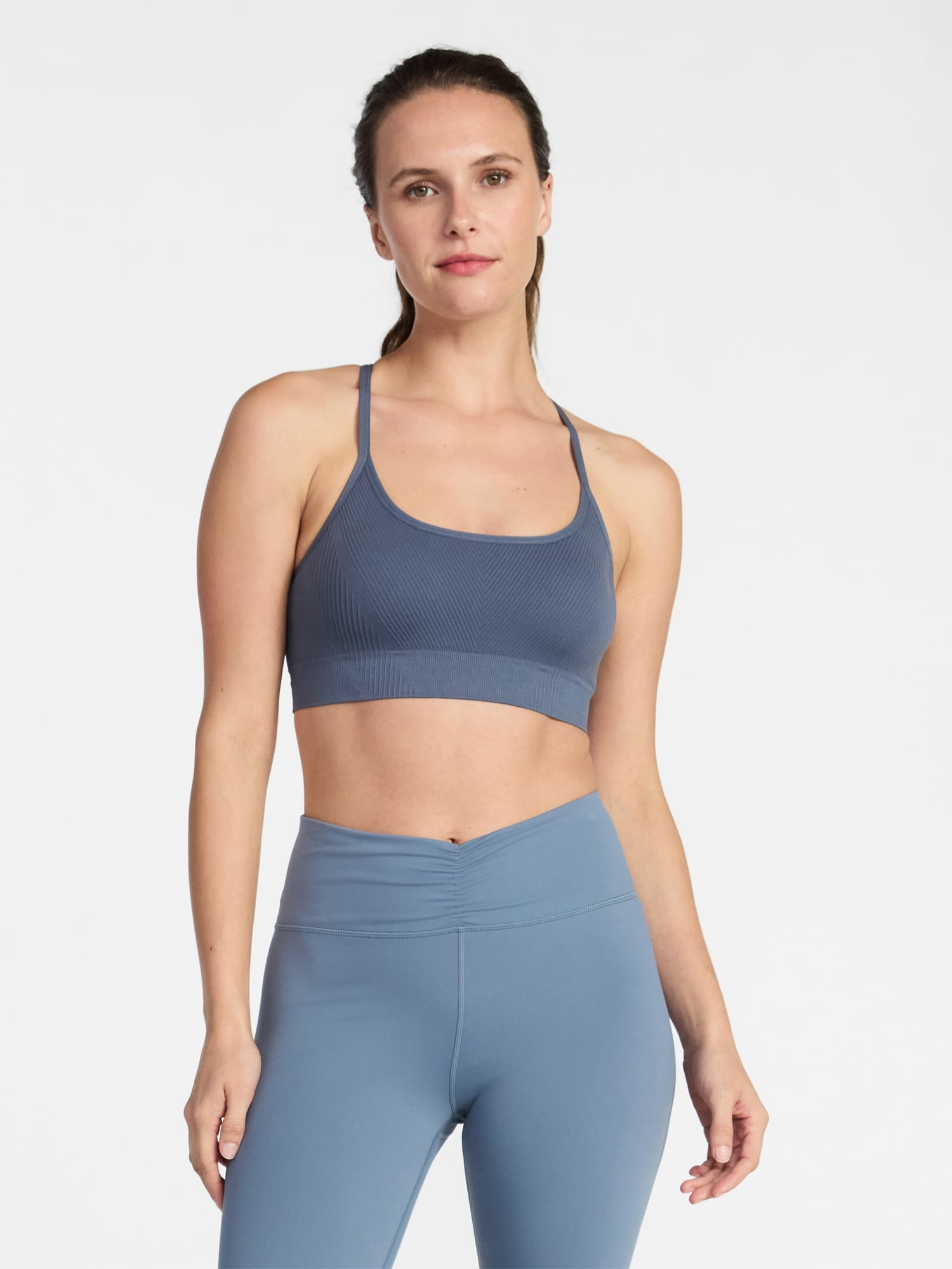 Avia Women's Low Support Seamless Textured Cami Sports Bra, Sizes XS ...