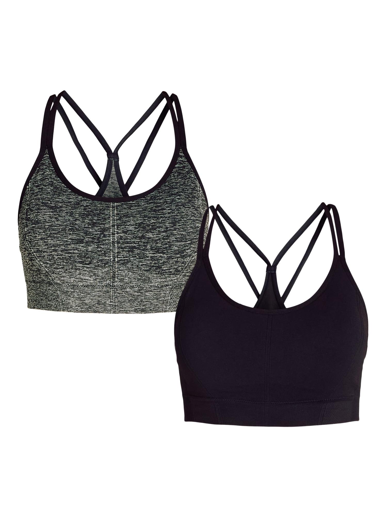 Avia Women's and Women’s Plus Low Impact Strappy Keyhole Sports Bra, 2 ...