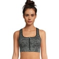 Avia Women's Medium Support Zip Front Sports Bra, Full Coverage ...