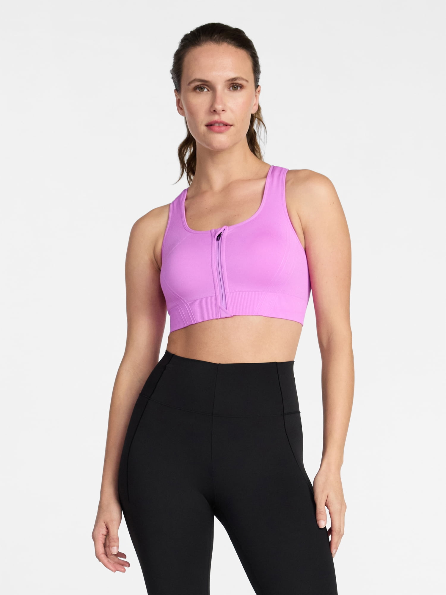 Avia Women's Medium Support Zip Front Sports Bra, Sizes S-XXXL ...