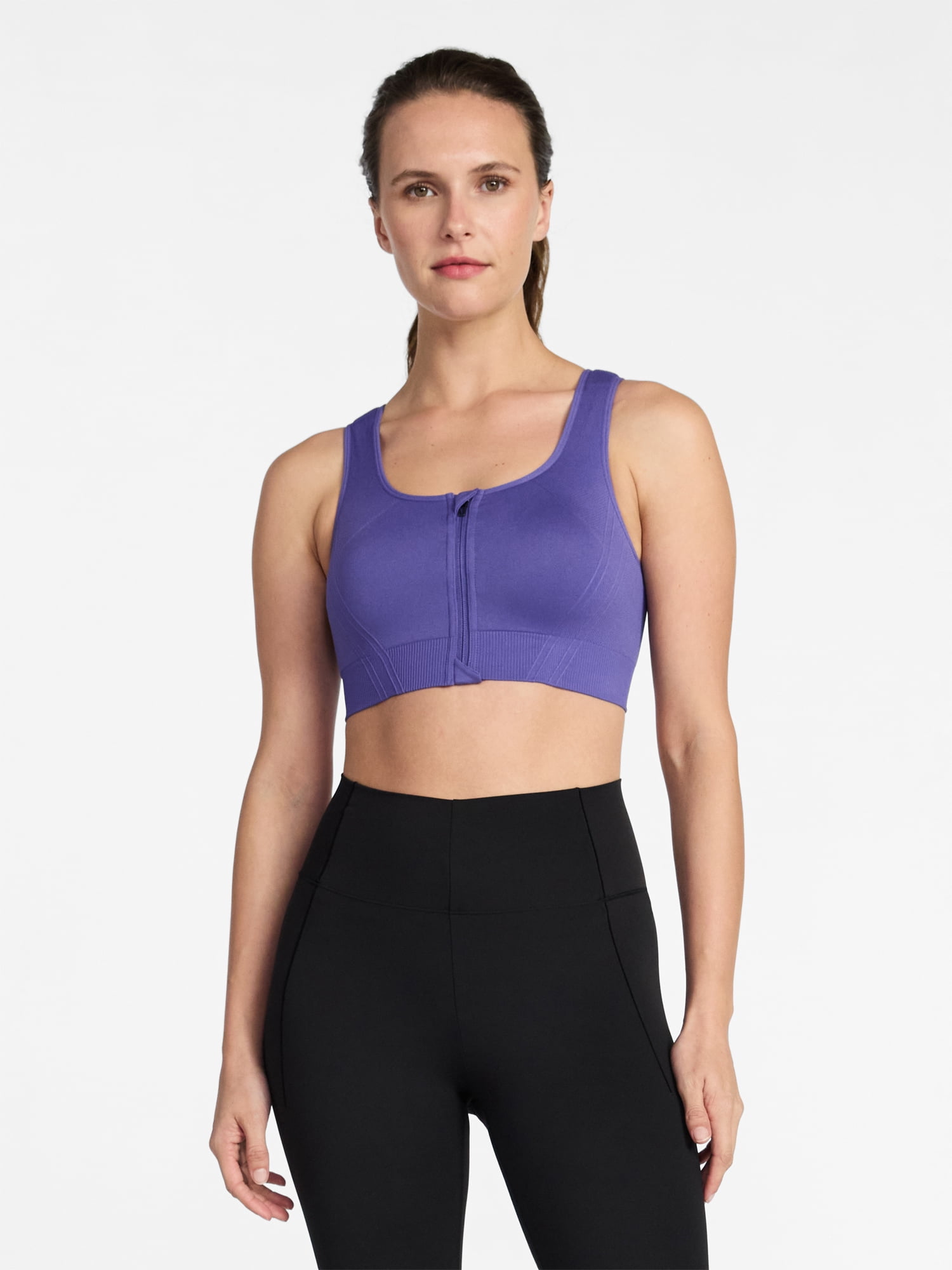 Avia Women's Medium Support Zip Front Sports Bra, Sizes S-XXXL ...