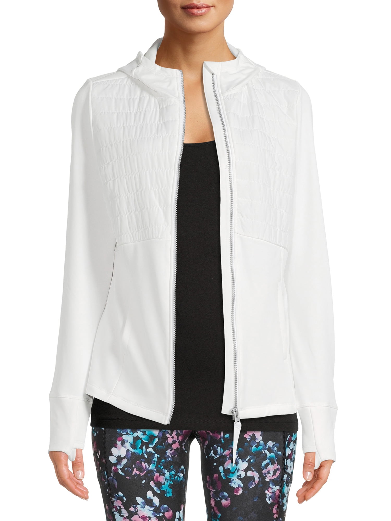 Avia Women’s Mixed Media Jacket - Walmart.com