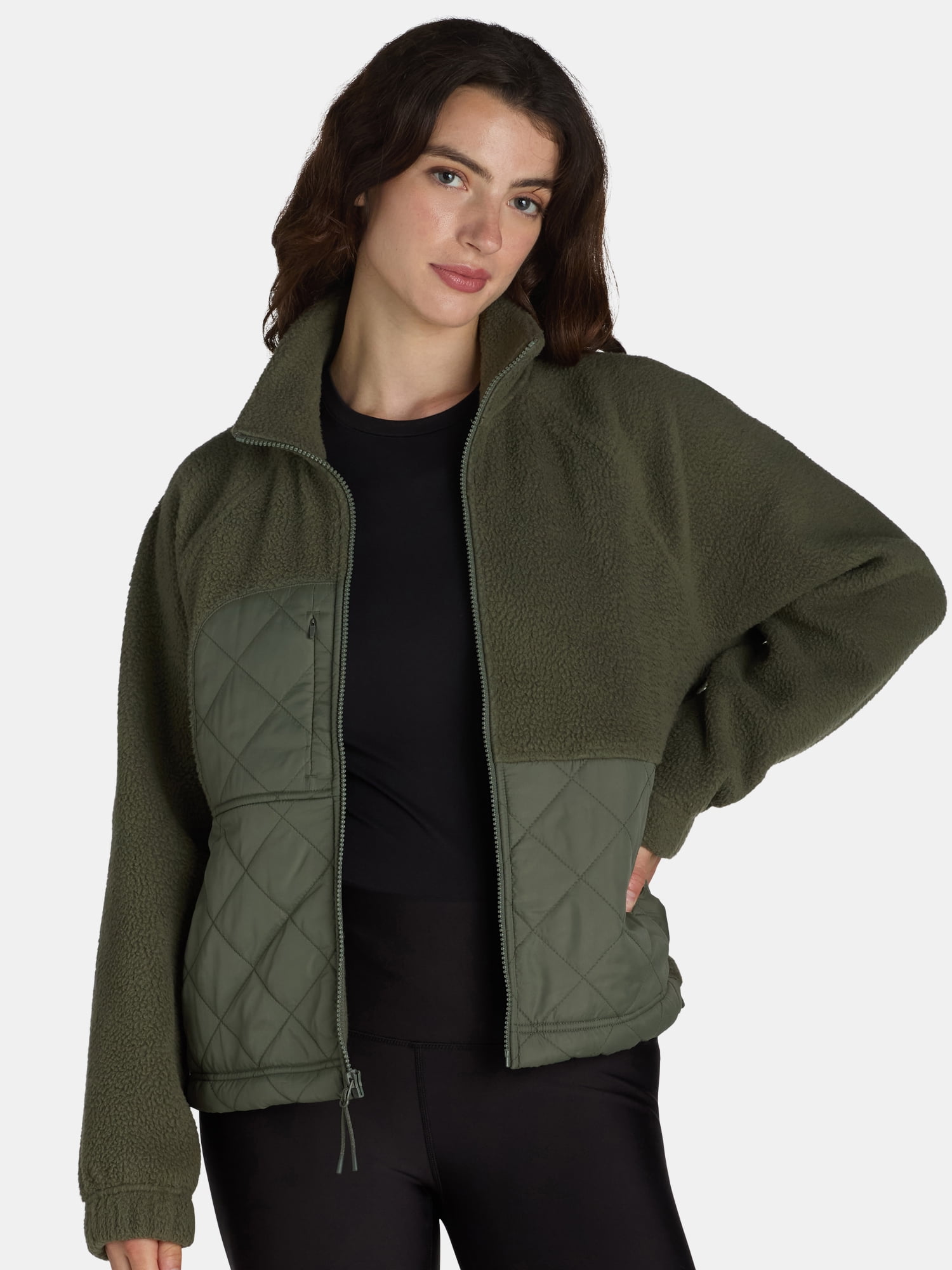 Avia Women’s Quilted Fleece Jacket, Sizes XS-XXXL - Walmart.com