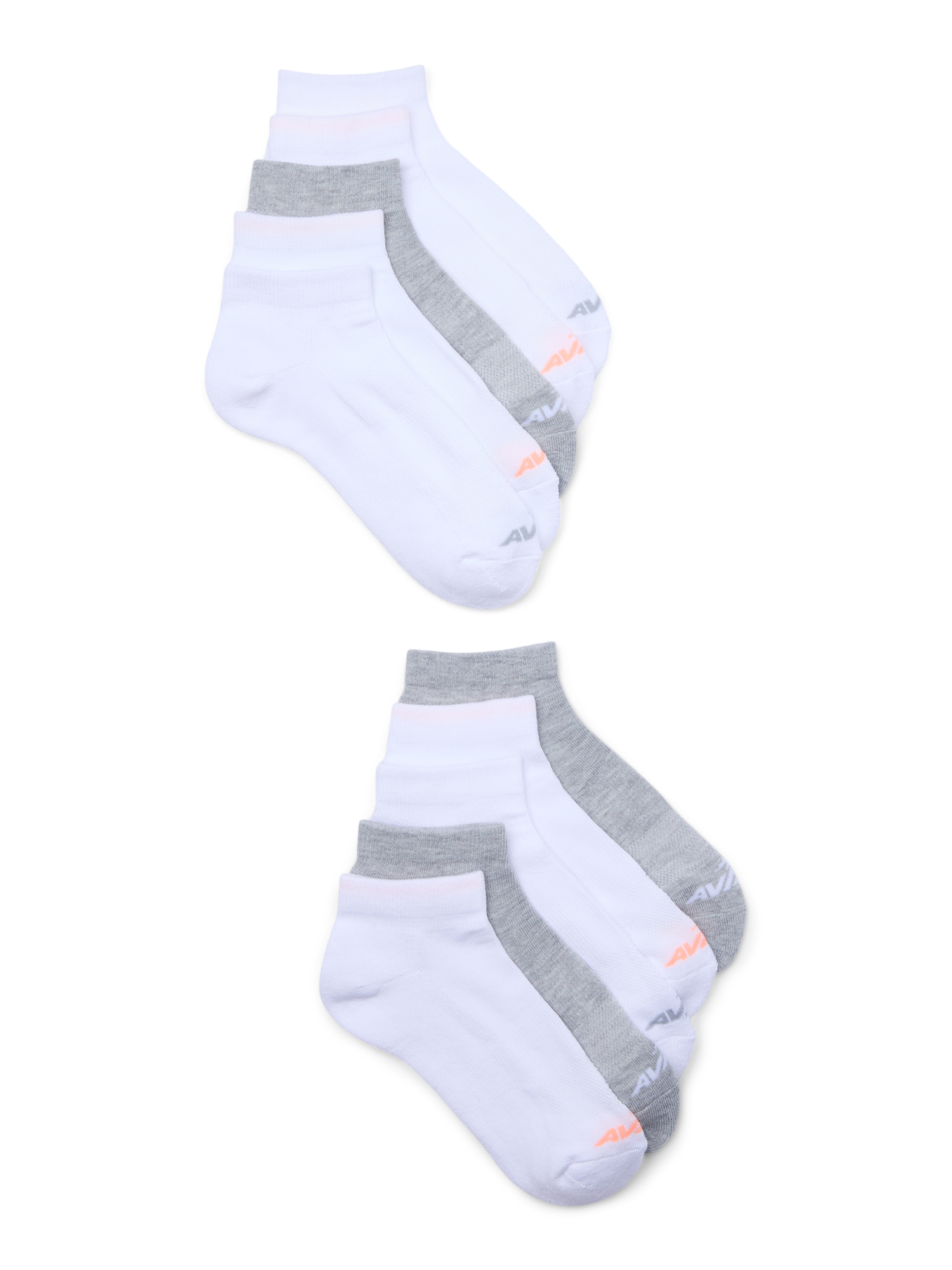 Avia Women's Performance Cushioned Ankle Socks, 10 Pack, Shoe Sizes 4-9 ...