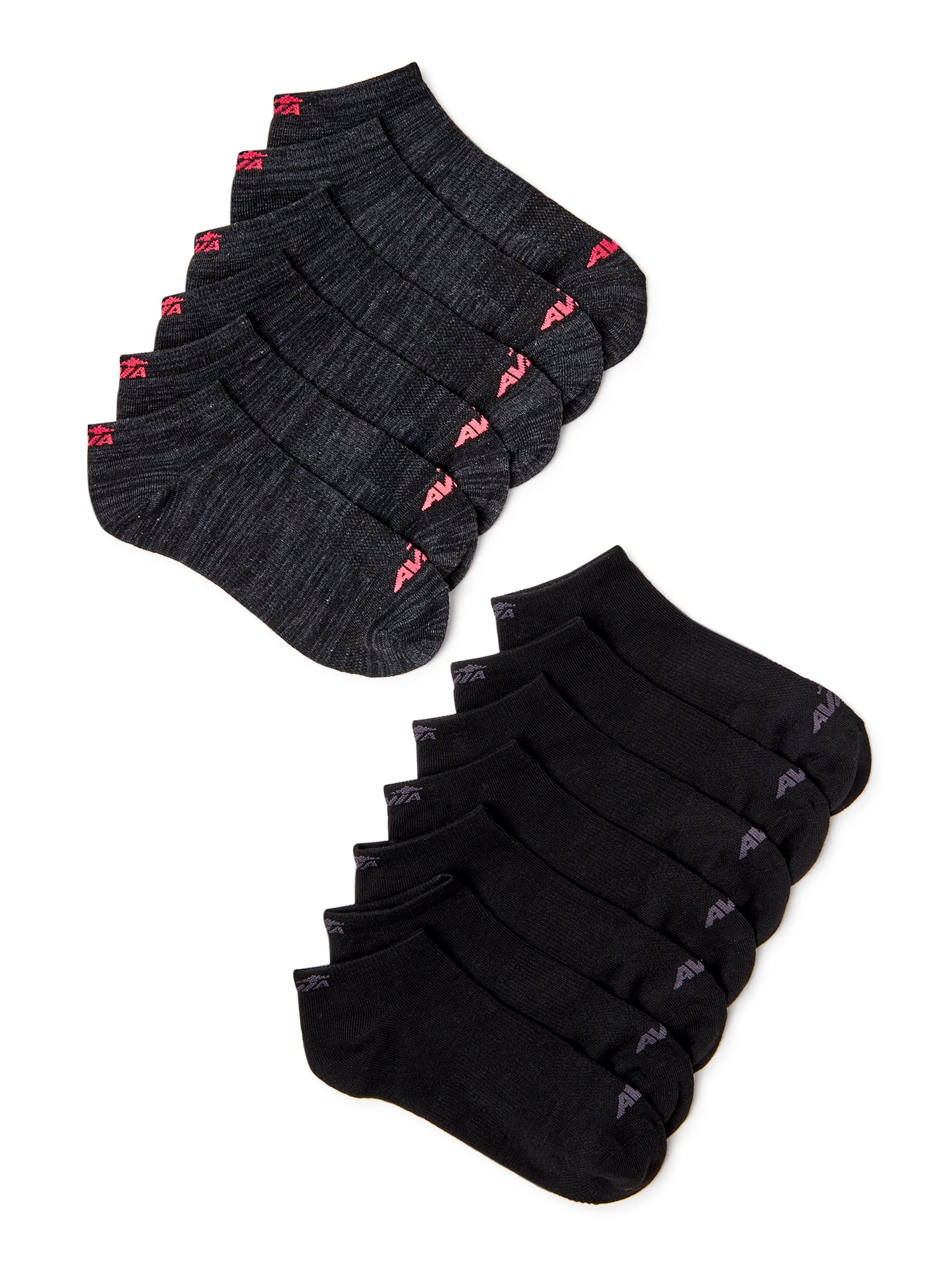 Avia Women's Performance Flat Knit Low Cut Socks, 10+3 Bonus Pack ...