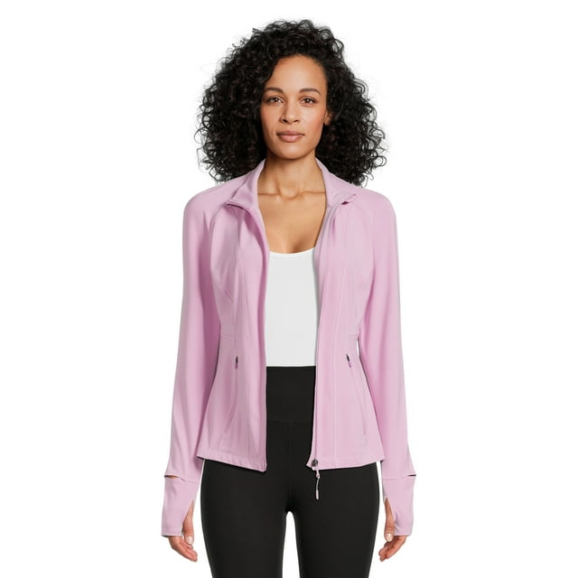 Avia Women's Performance Full Zip Jacket with Thumbholes, Sizes S-3XL ...