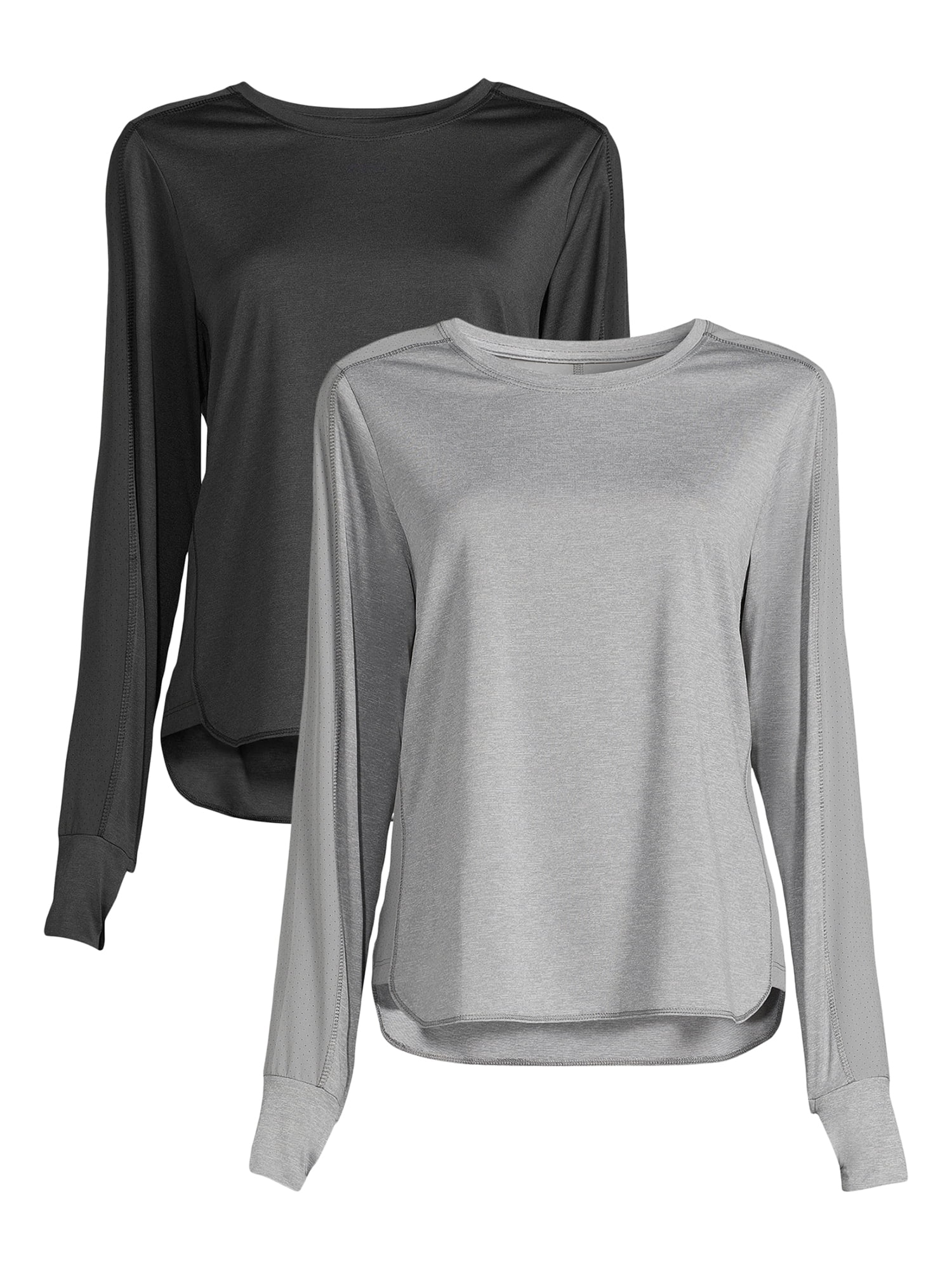 Avia Women's Performance Tee with Long Sleeves, 2-Pack - Walmart.com