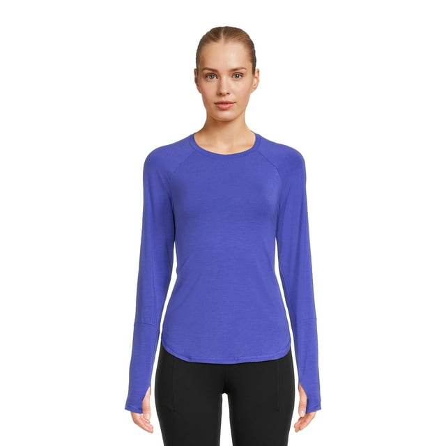 Avia Women’s Performance Tee with Long Sleeves, Sizes XS-3XL - Walmart.com