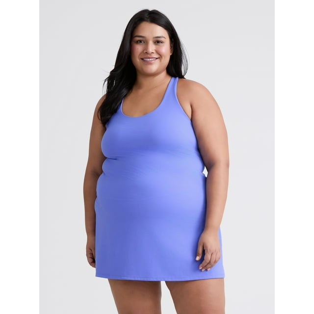 Avia Women's and Women's Plus Active Dress with Built-in Bra, Sizes XS ...