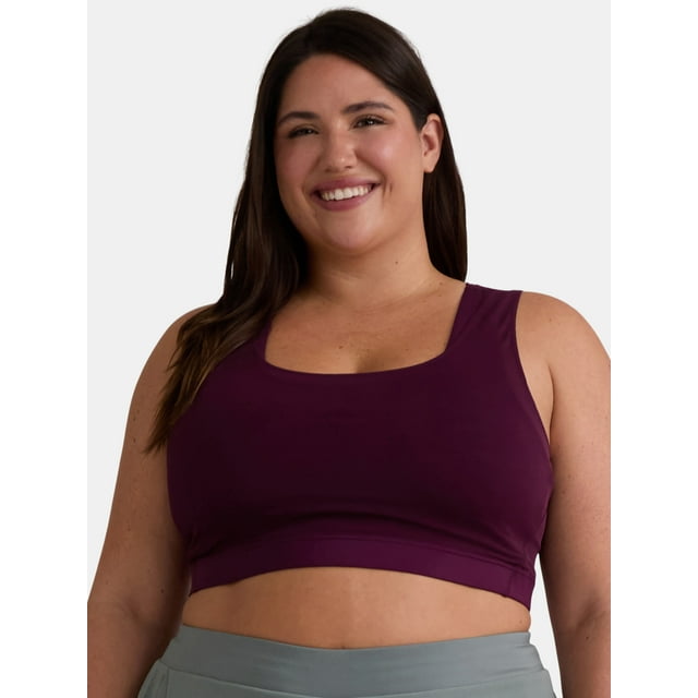 Avia Women's and Women's Plus Double Layer Mesh Sports Bra, Sizes XS-4X ...