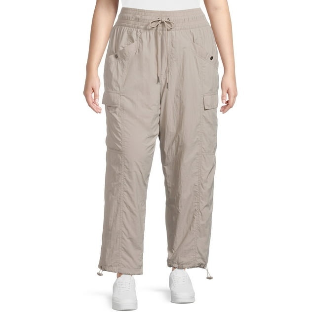 Avia Women's Plus Size Drawstring Waist Cargo Utility Pants - Walmart.com