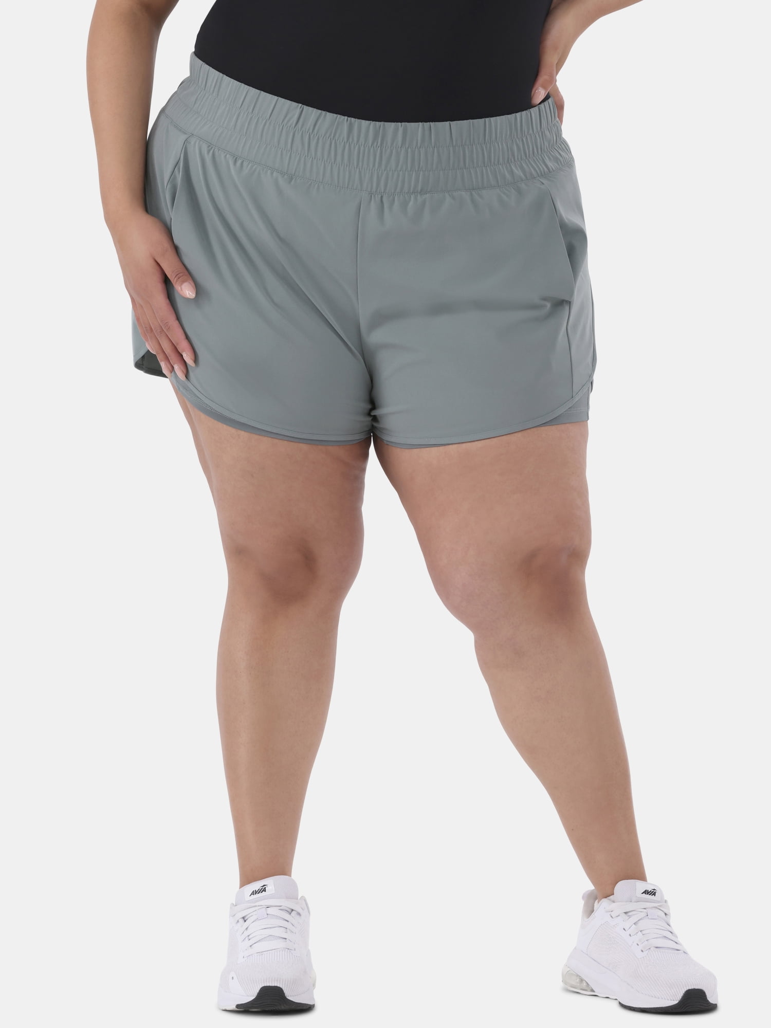 Avia Women's and Women's Plus Running Shorts with Bike Liner, Sizes XS ...