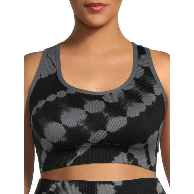 Avia Womens Plus Size Seamless Printed Sports Bra