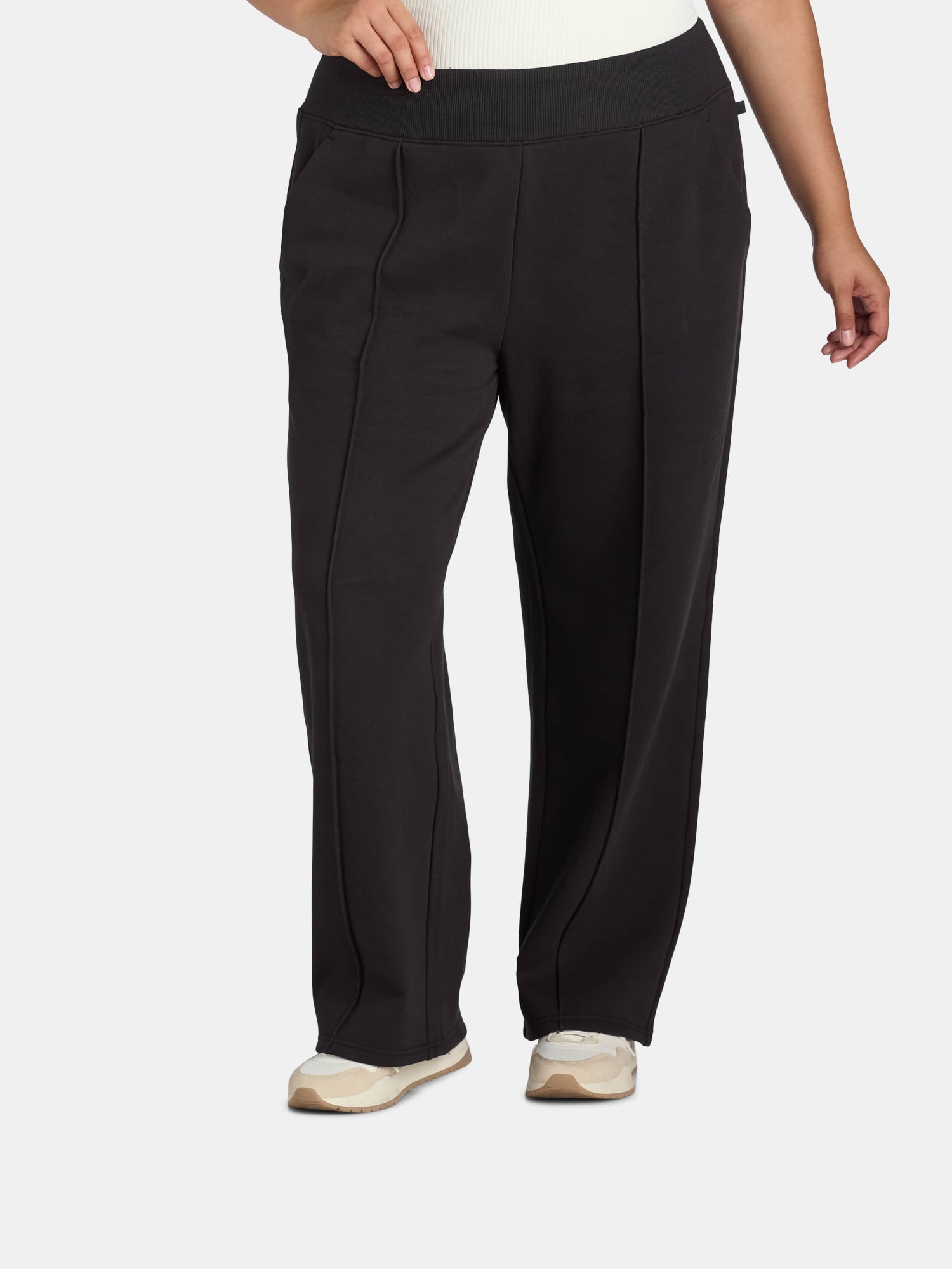 Avia Women's and Women's Plus Fleece Pants with Center Seam, Sizes XS ...