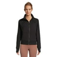 Avia Womens Plush Mixed Rib Mock Neck Full Zip Jacket Sizes Xs Xxxl