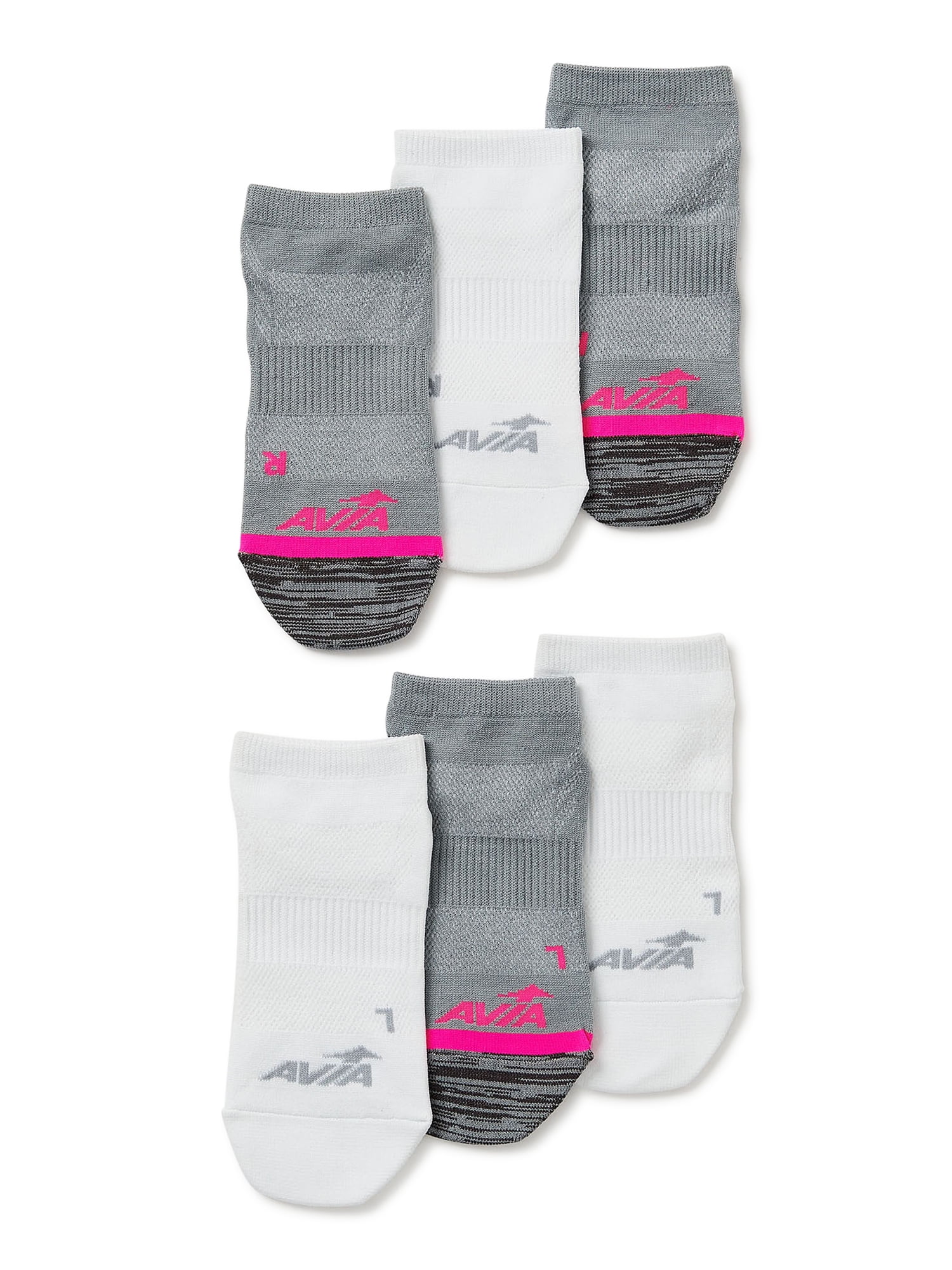 Avia Women's Premium Lightweight No Show Low Cut Socks, 6-Pack ...
