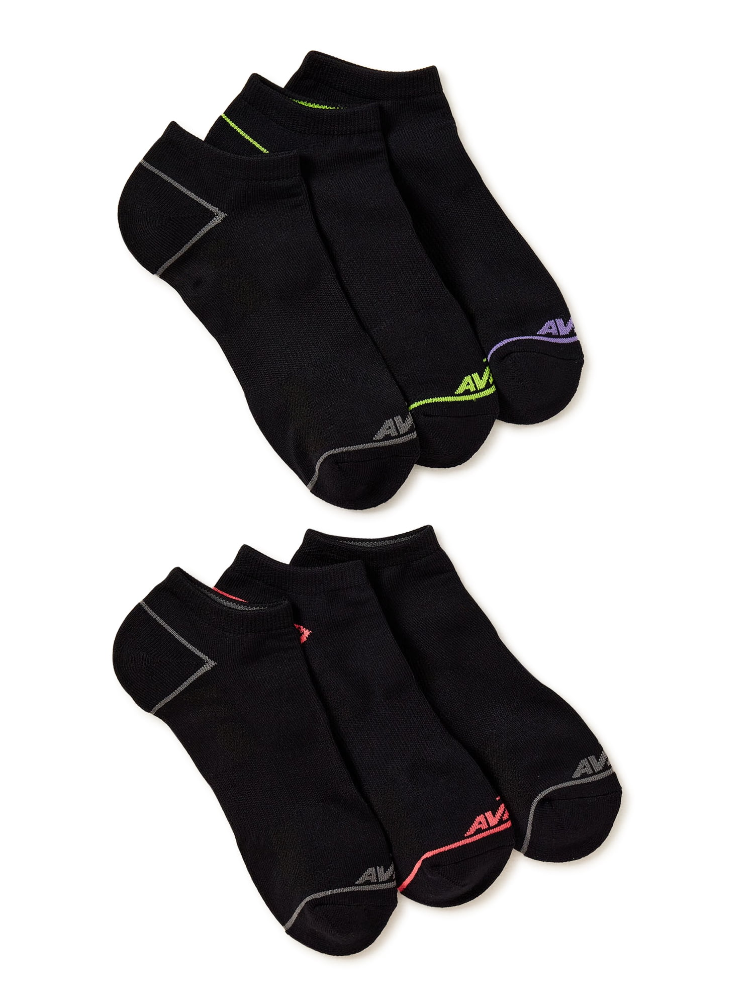 Avia Women's Premium Zoned Cushioned Low Cut Socks, 6-Pack, Shoe Sizes ...