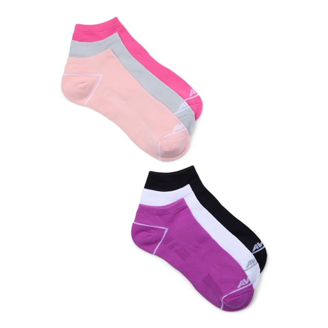 Avia Women's Premium Zoned Cushioned Low Cut Socks, 6-Pack, Shoe Sizes ...