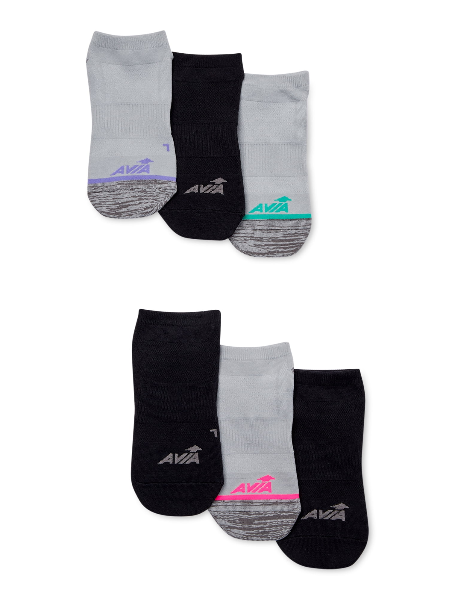 Avia Women’s Pro Tech Lightweight No Show Socks, 6 Pack - Walmart.com