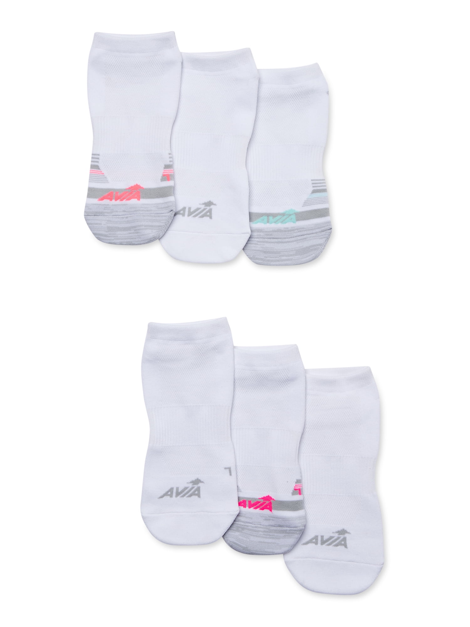 Avia Women’s Pro Tech Lightweight No Show Socks, 6 Pack - Walmart ...