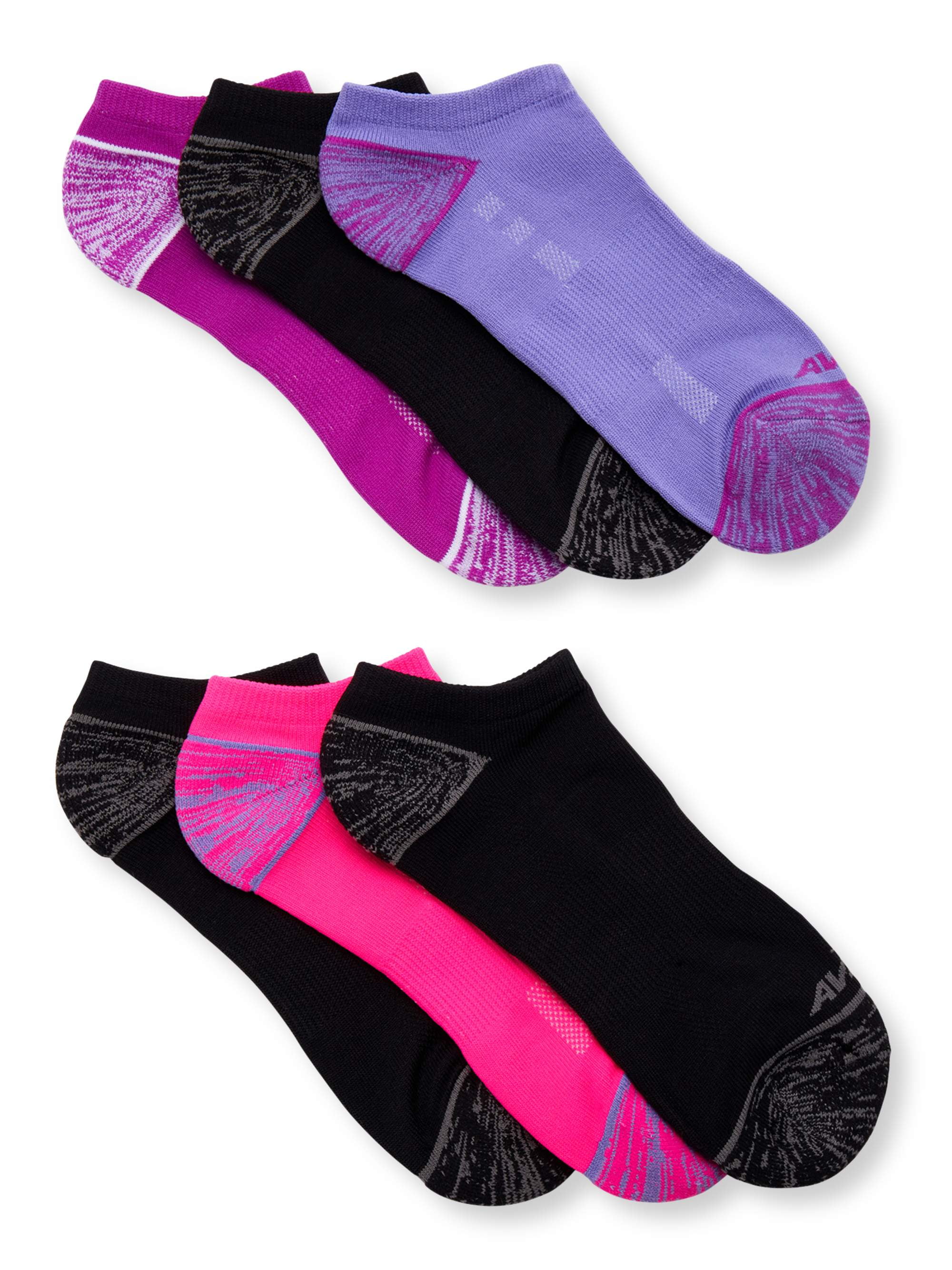 Avia Women’s Pro Tech Zone Cushion No Show Socks, 6 Pack - Walmart.com