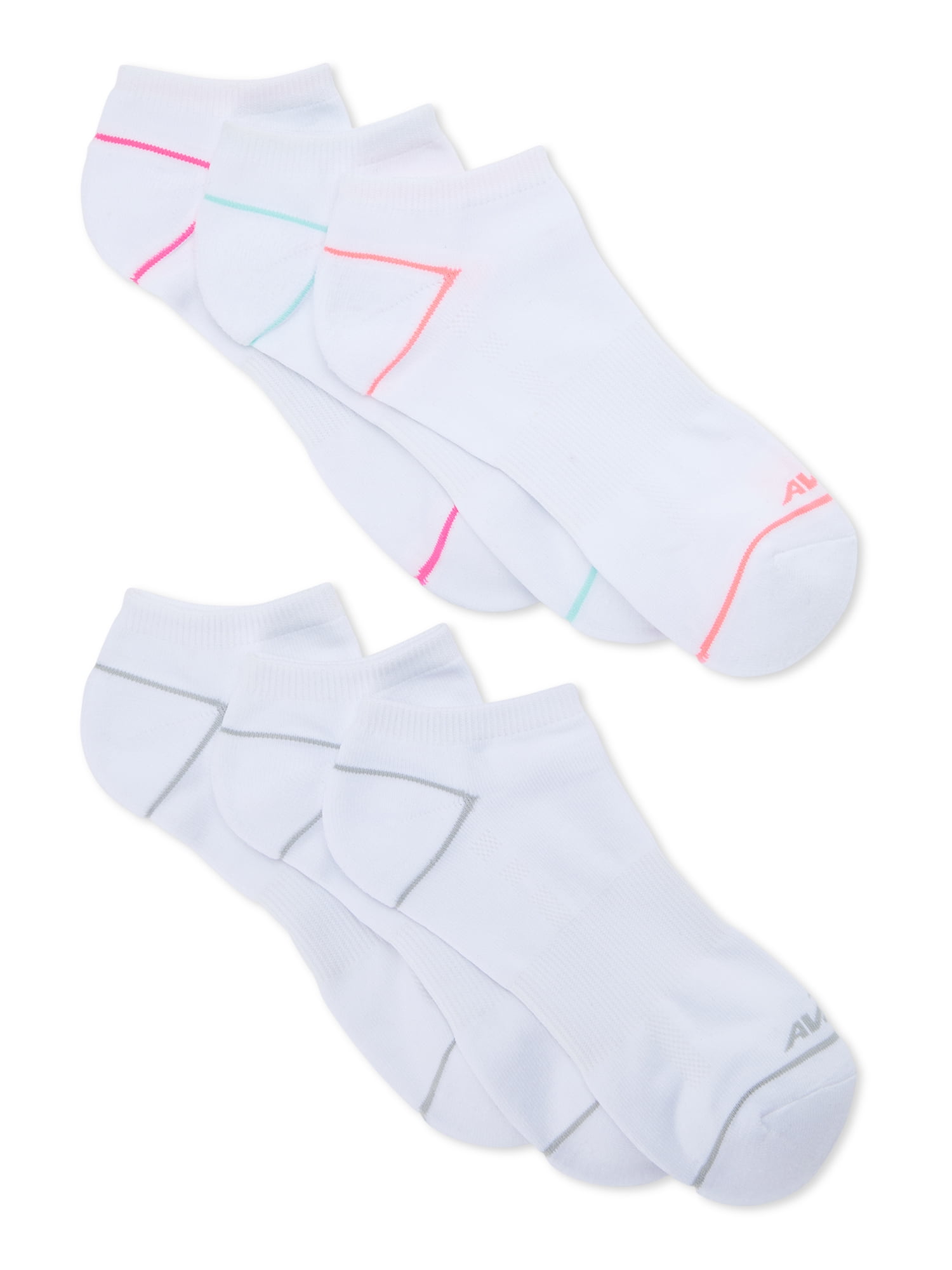 Avia Women's Protech Zoned Cushion Lowcut Socks, 6 Pack - Walmart.com