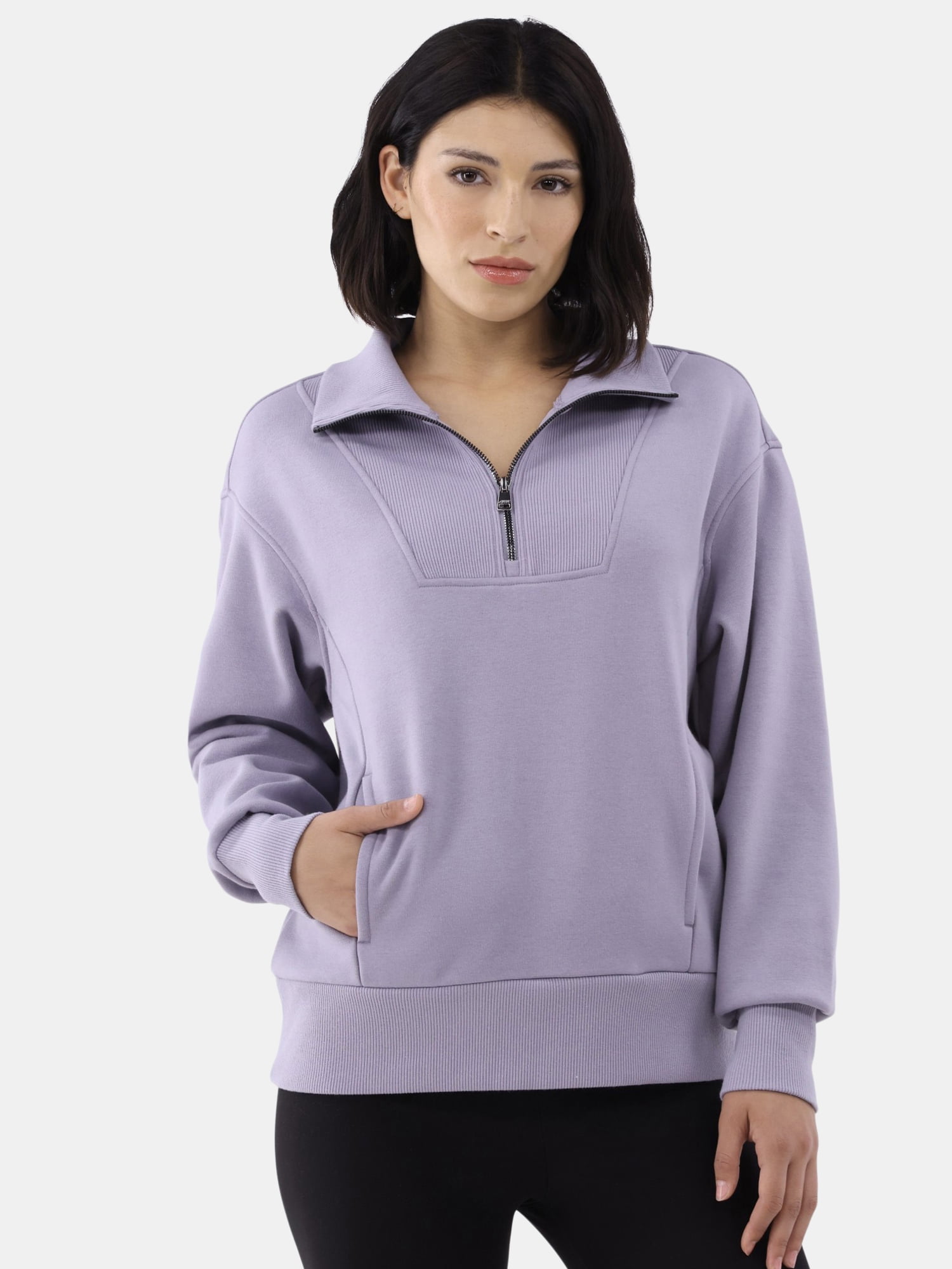 Brandclub - Avia Women's and Women's Plus Fleece-Lined Quarter-Zip ...