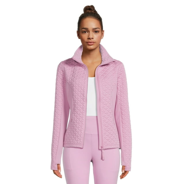 Avia Women's Quilted Jacket With Thumbholes - Walmart.com