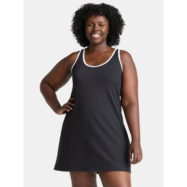 Avia Women's and Women's Plus Racerback Active Piped Dress, Size XS-4X ...