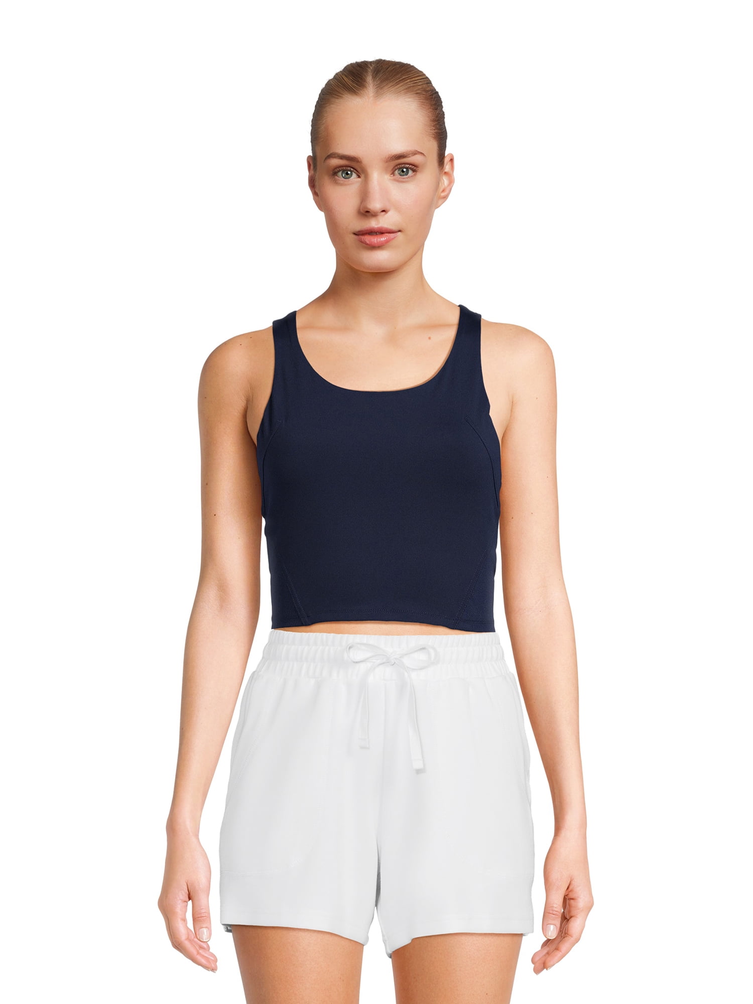 Avia Women's Ribbed Longline Racerback Bra Top, Sizes XS-XXXL - Walmart.com