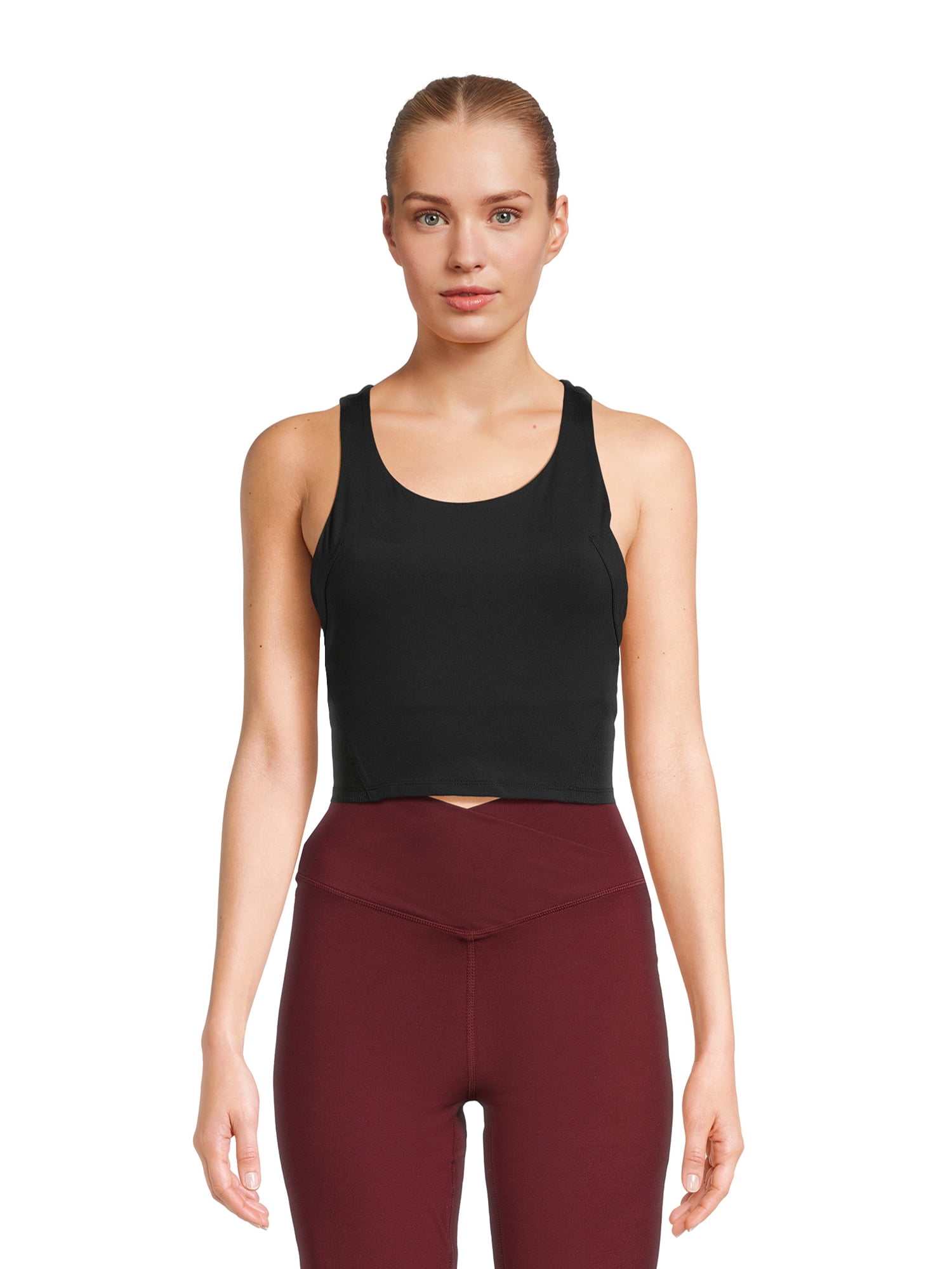 Avia Women's Ribbed Longline Racerback Bra Top, Sizes XS-XXXL - Walmart.com