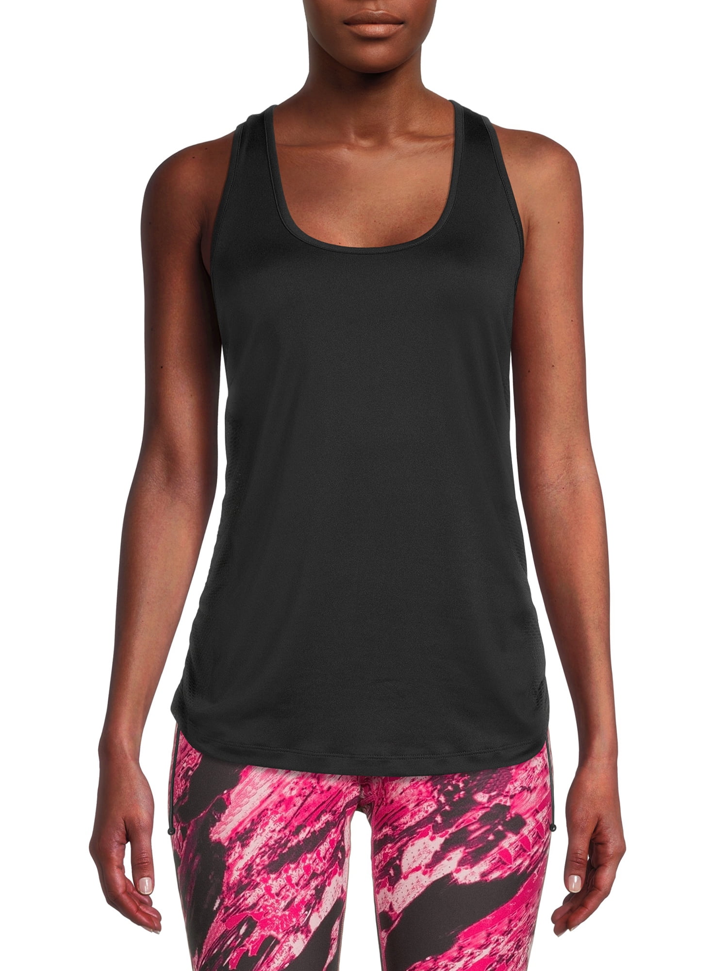 Avia Women's Sleeveless Racerback Ruched Active Tank Top with Moisture ...