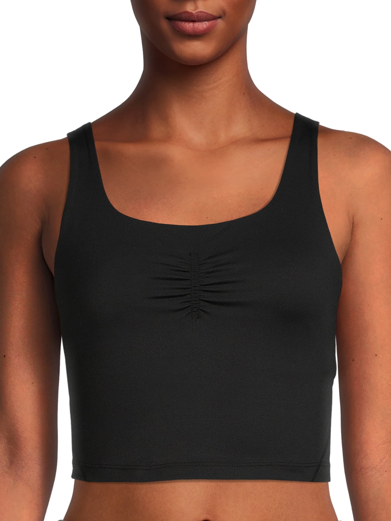 Avia Women's Ruched Front Sport Crop Top - Walmart.com