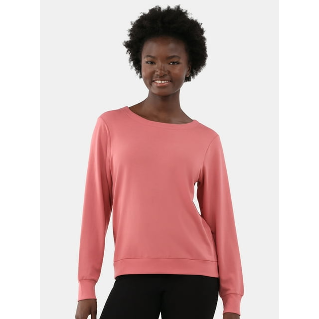 Avia Women's and Women's Plus Twist Back Top with Long Sleeves, Sizes ...
