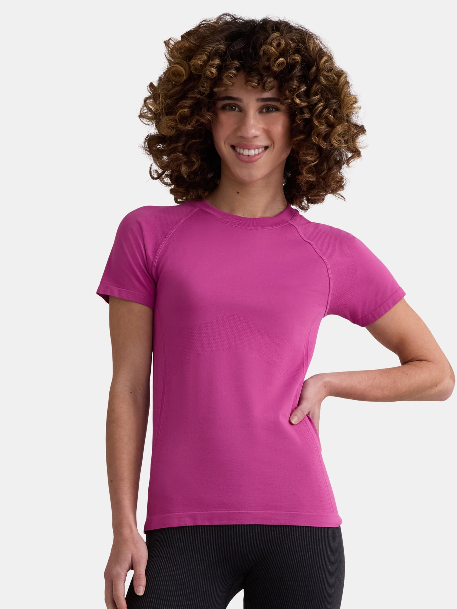 Avia Women’s Seamless Active Tee with Short Sleeves, Sizes XS-XXXL ...