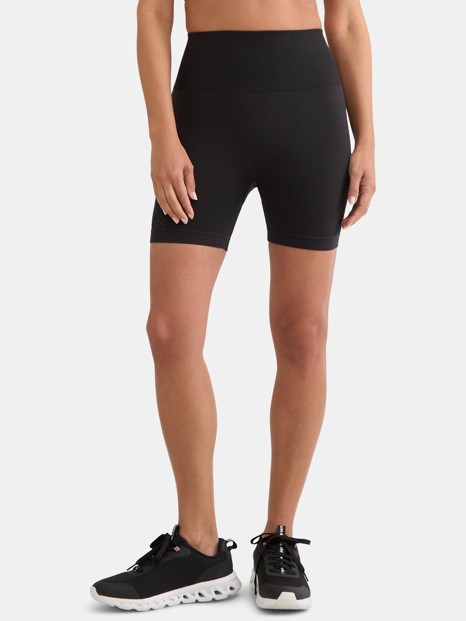 Avia Women's Seamless Body Mapping Mesh Bike Shorts, Sizes XS-XXXL, Moisture-Wicking, Mid-Rise ...