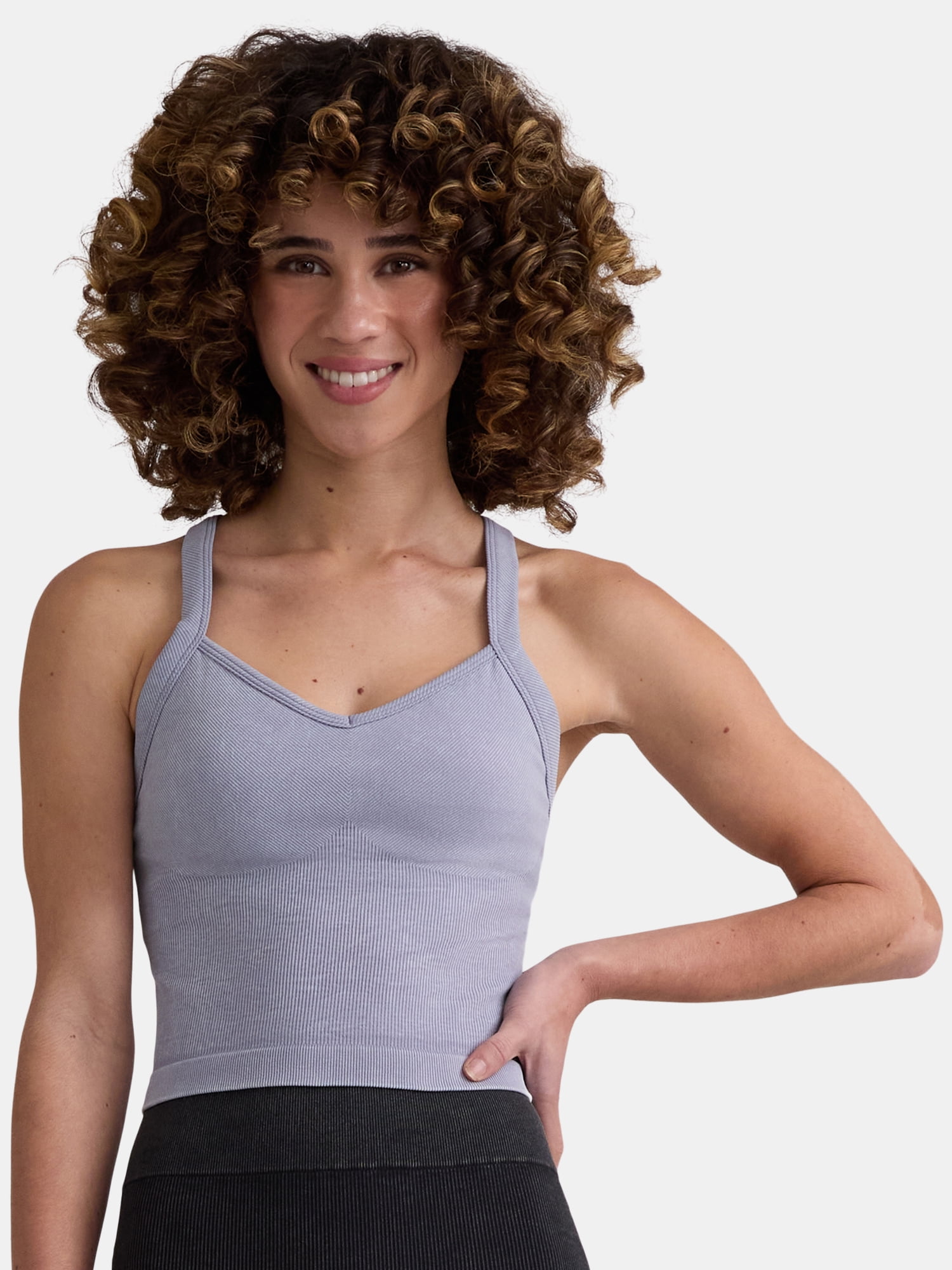 Avia Women's Seamless Cross-Back Contour Cami Bra, Sizes XS-XXXL ...