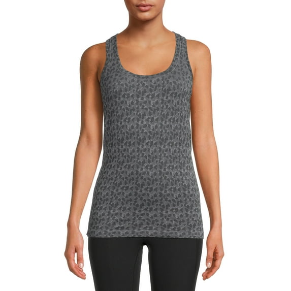 Avia Women's Seamless Jacquard Racerback Tank Top - Moisture-Wicking ...