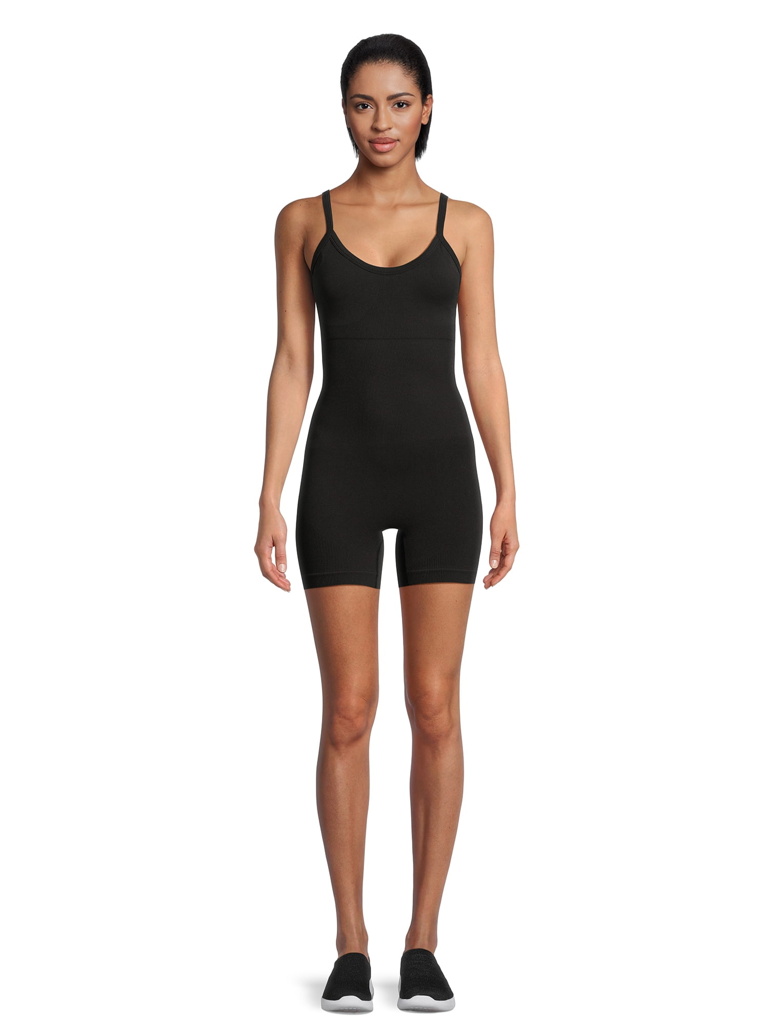 Avia Women's Seamless Rib Active Romper, Sizes XS-XL - Walmart.com