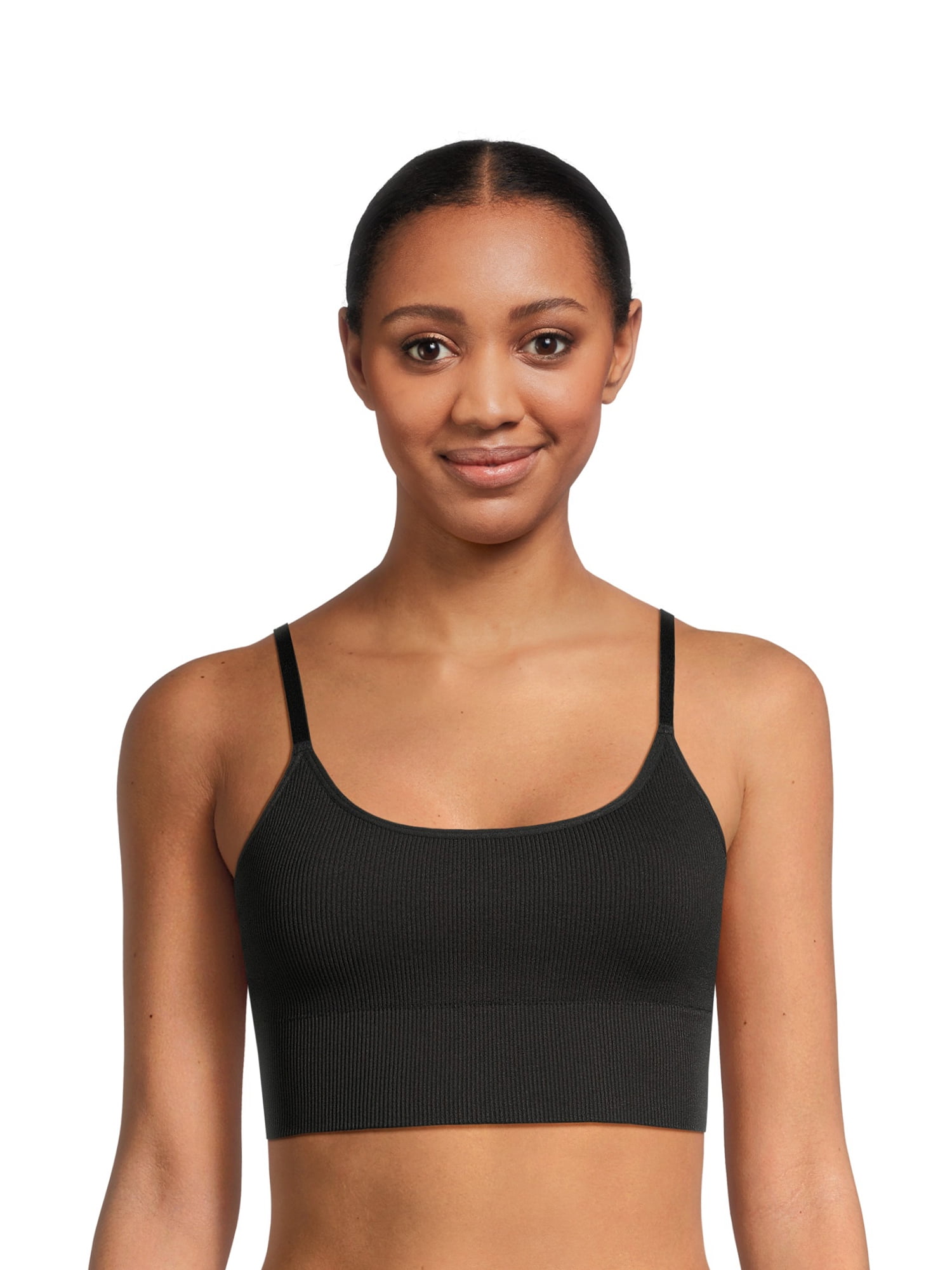 Avia Women's Seamless Rib Longline Low Impact Sports Bra, Sizes XS-XL ...
